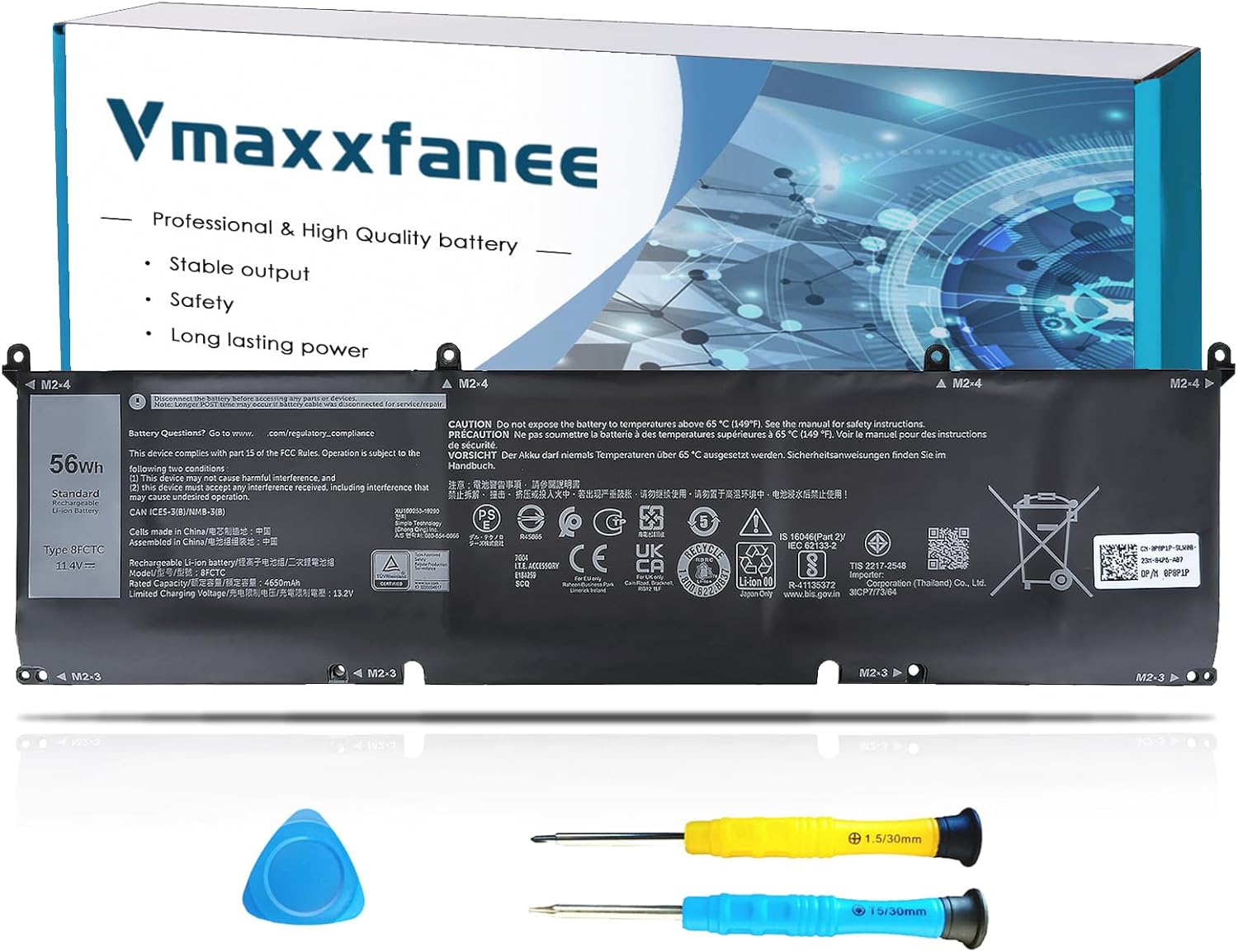 Amazon.com: Vmaxxfanee 8FCTC Battery Replacement for Dell Alienware M15 ...