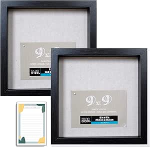 Amazon.com - Studio Decor 9x9 Shadow Box, Square Shadow Box Black, 2 ...