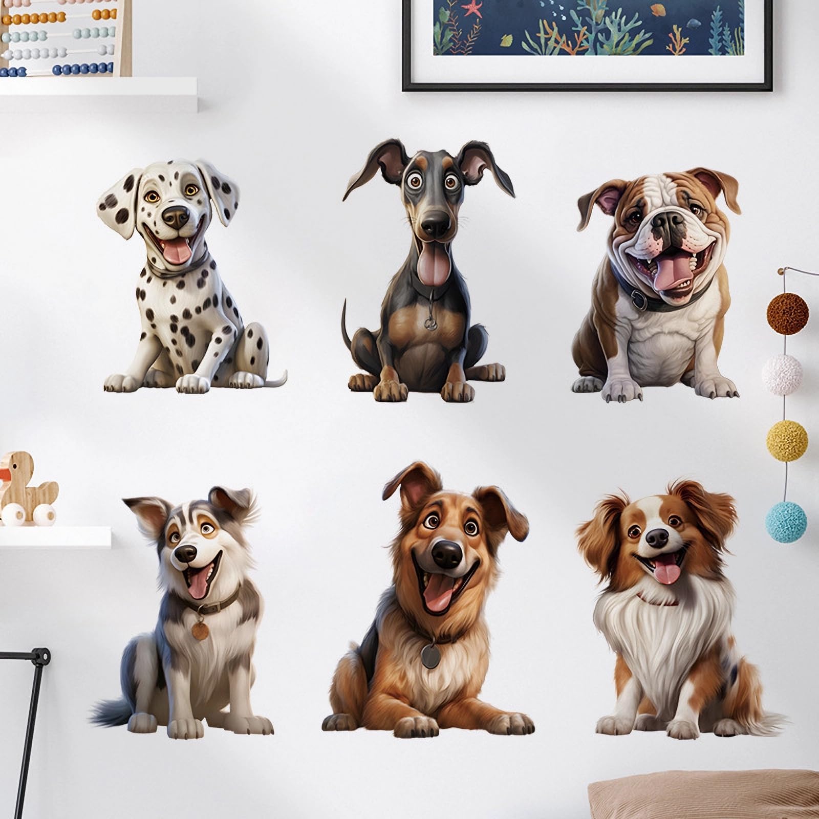 Amazon.com: Buer Homie Decals Wall Stickers, Dog Cartoon Animal Decor ...