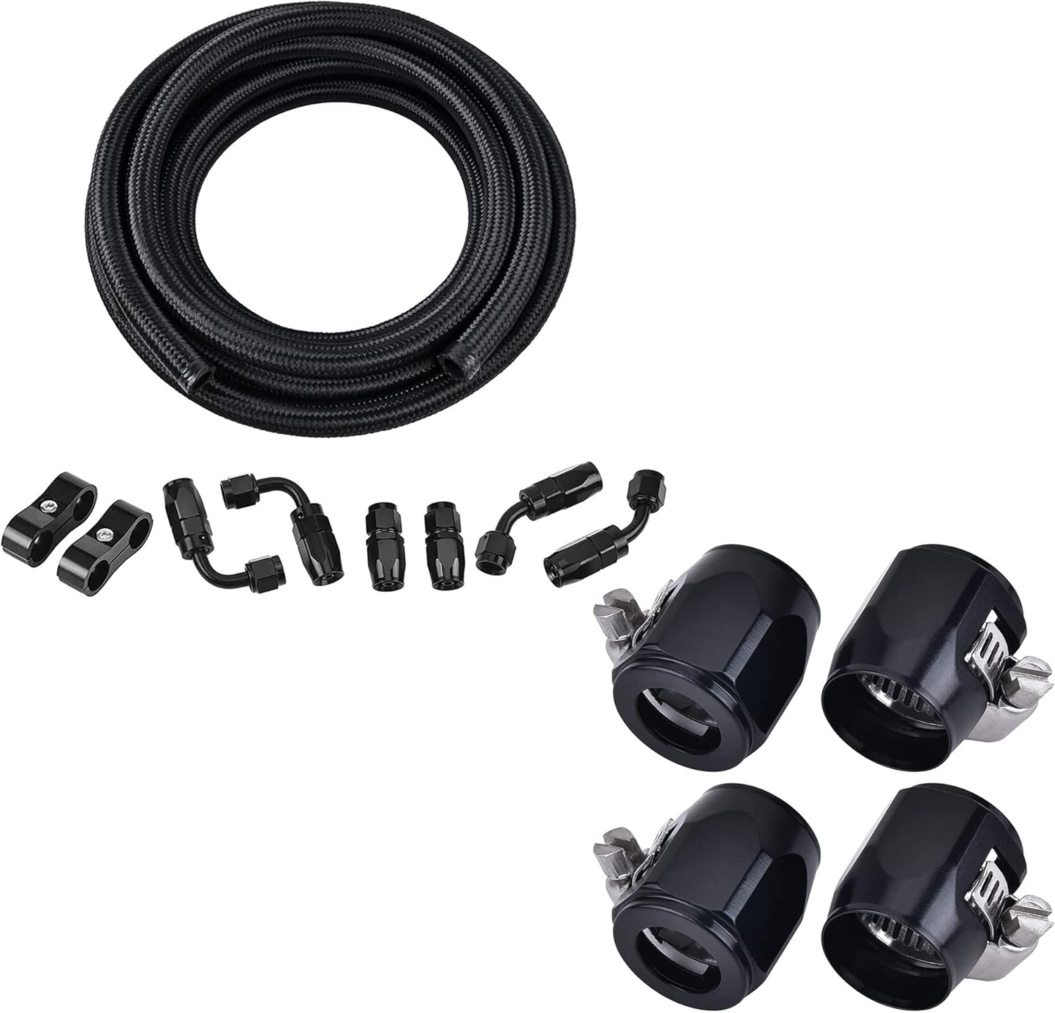 Amazon.com: EVIL ENERGY 12AN CPE Nylon Braided Fuel Hose Kit 10FT ...