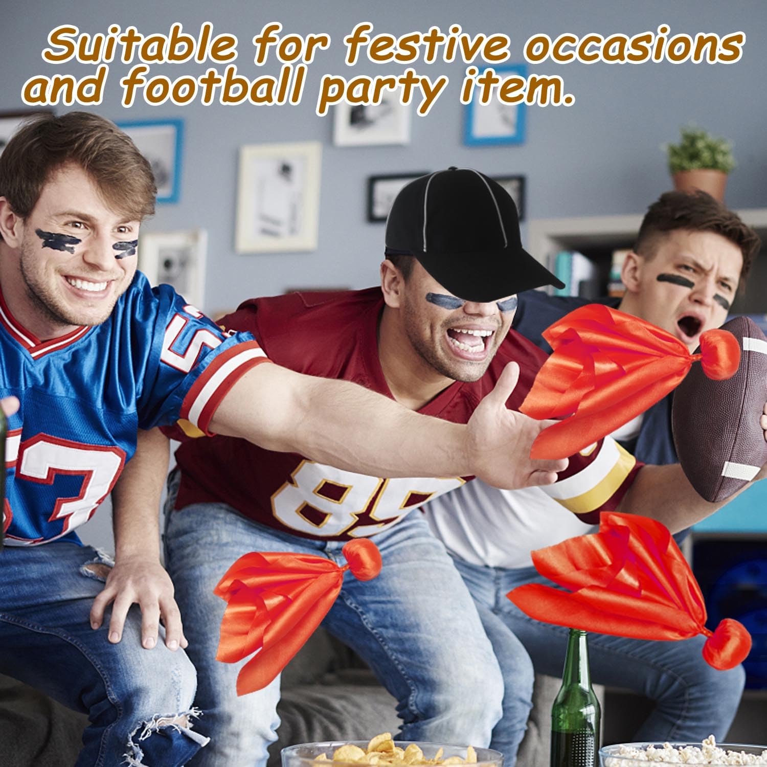 Snapklik.com : HIOHWEFH 6 Pcs Red Penalty Flag Football Flags ...