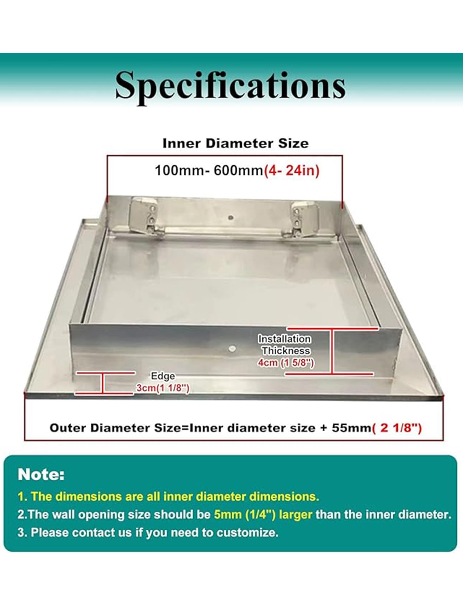Electrical Panel Cover Stainless Steel Access Panel 12x16 Inch - Pop ...