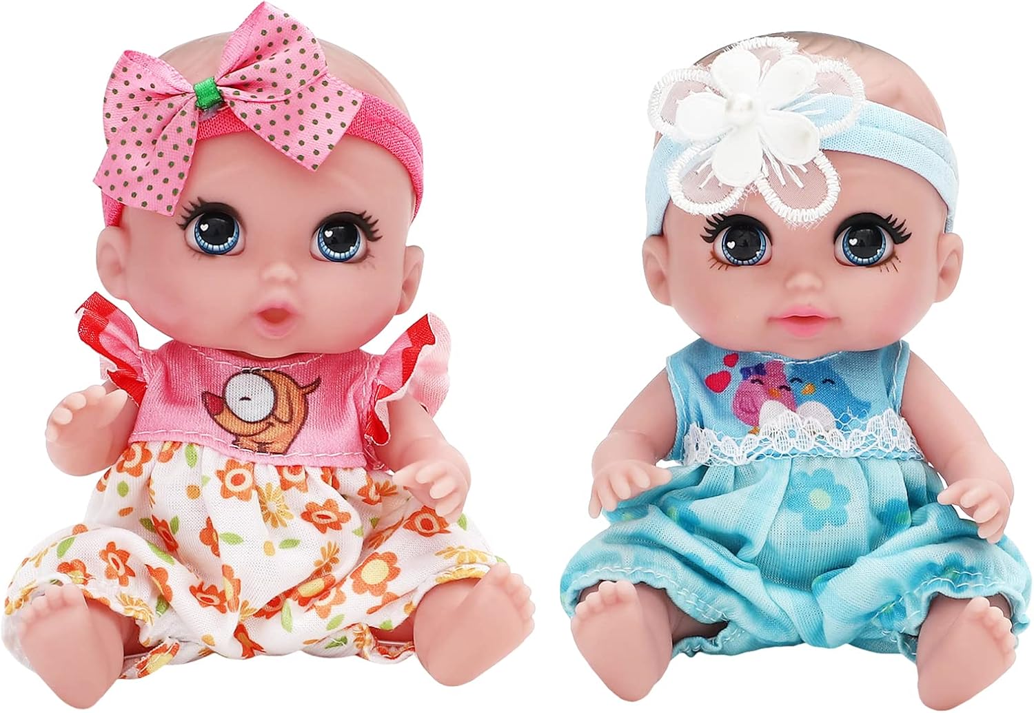 Amazon.com: ONEST 2 Sets 6 Inch Dolls Cute Doll Include 2 Pieces Mini ...