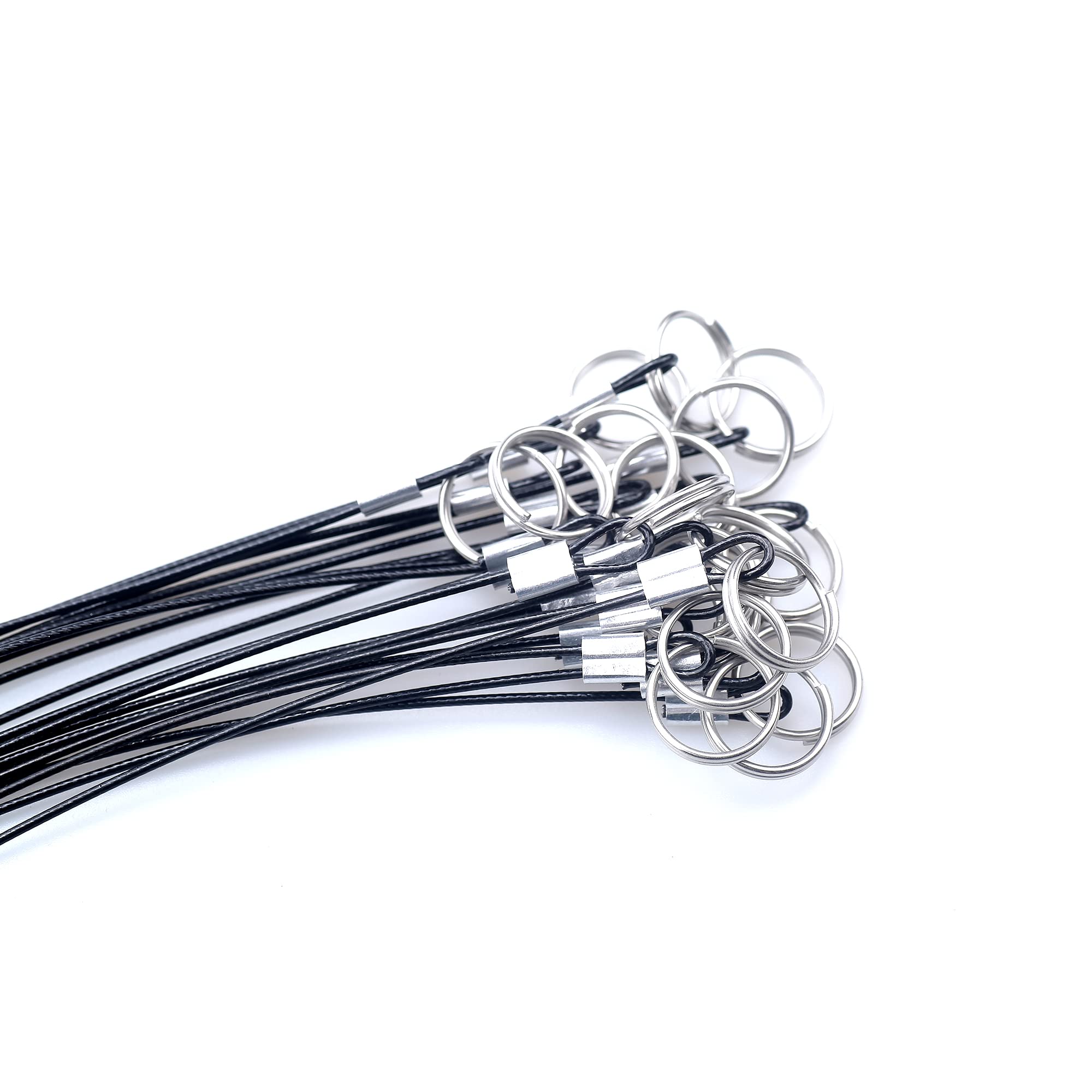 Snapklik.com : Safety Lanyard Double Loops Cable Black Coated Cover ...