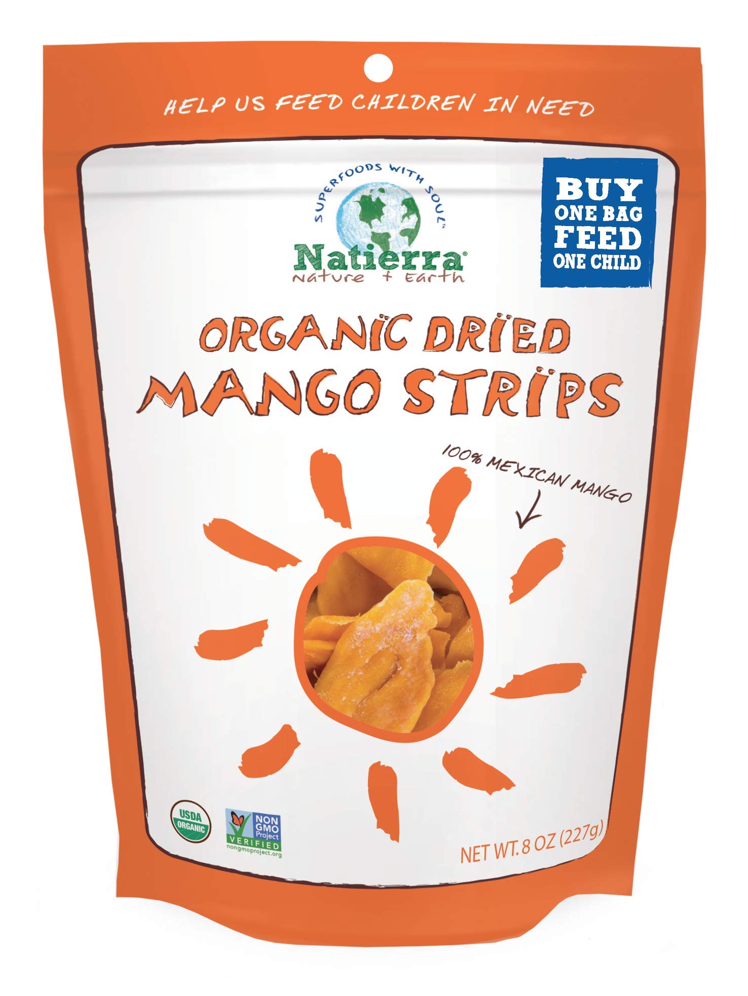 Buy Natierra Organic Dried Mango Strips, No Sugar Added, Non-GMO ...