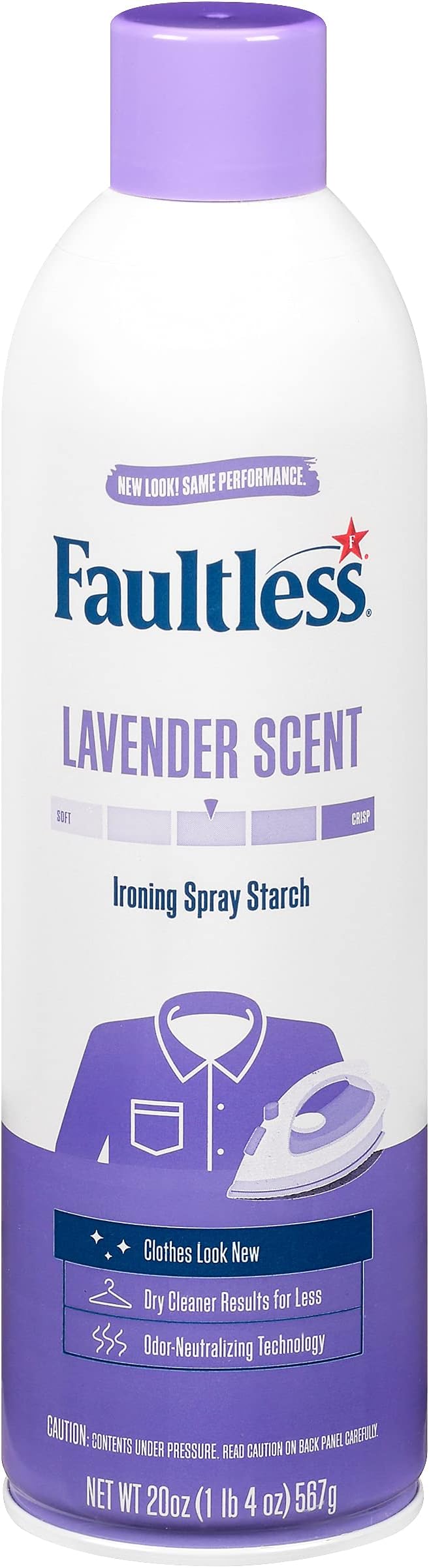 Amazon.com: Faultless 20oz. Fresh Lavender Scent Starch (Single Can ...