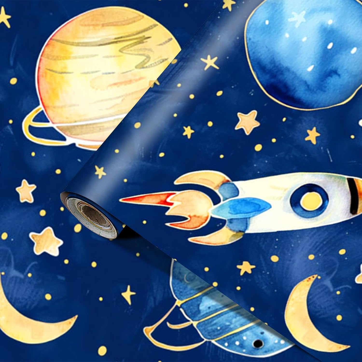 HOMETITUTE Space Wallpaper for Kids Peel and Stick Wall Paper Galaxy ...