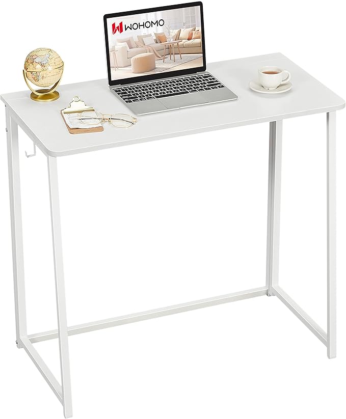 Amazon.com: WOHOMO Folding Desk, 31.5" Small Desk for Small Spaces ...