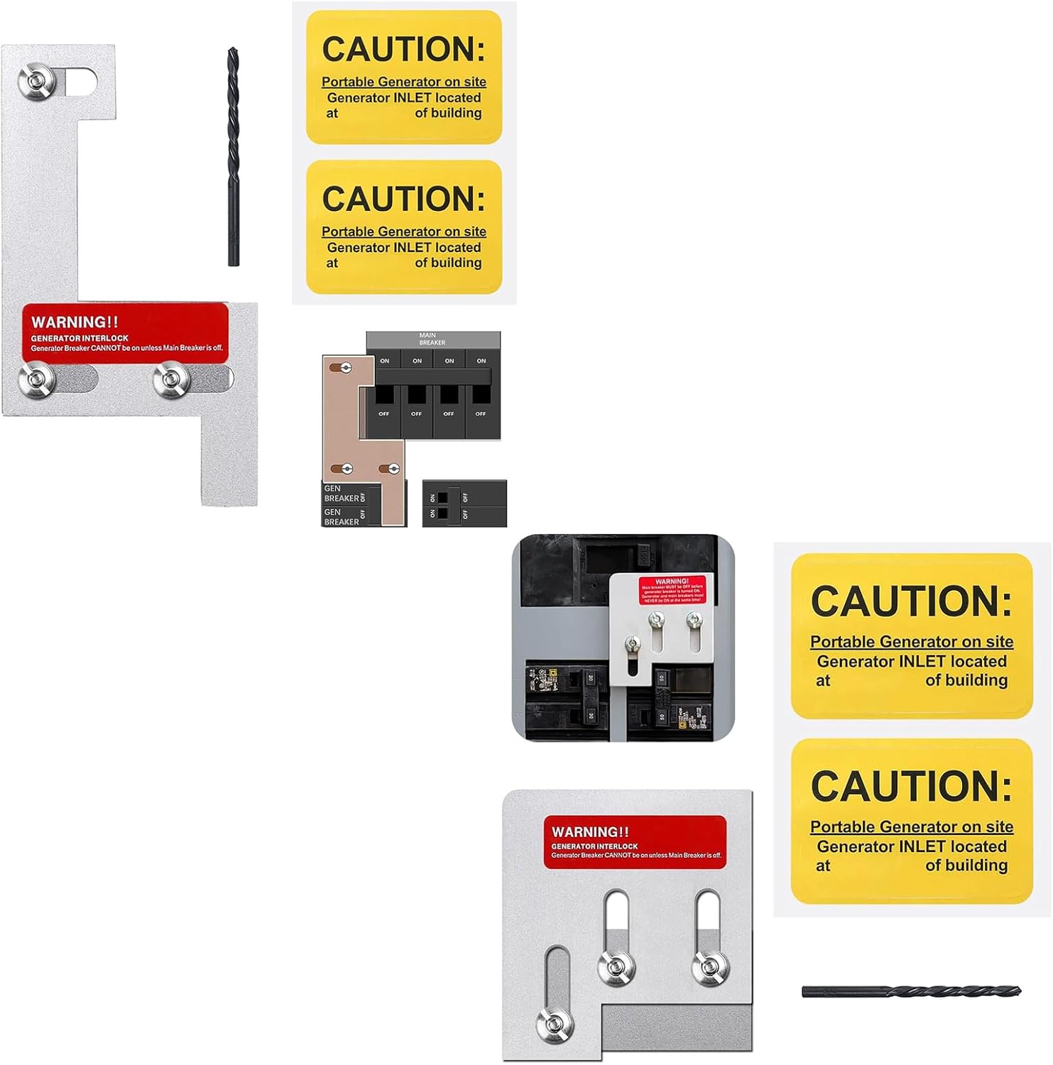 Generator Interlock Kit Compatible with Square D QO or Homeline 150 or ...