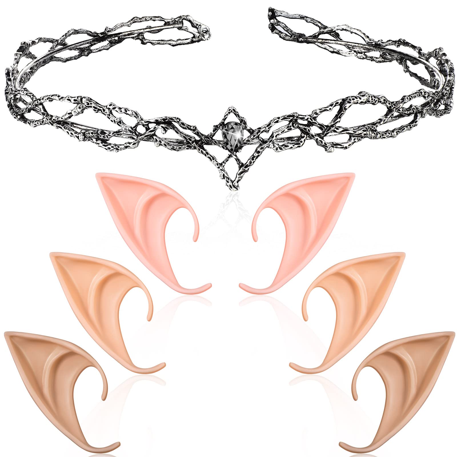 Elf Crown Kacctyen Fairy Leaf Headband Elf Ear Cuffs Ethiopia ...