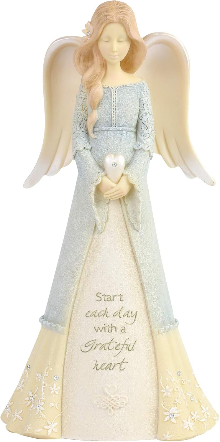 Amazon.com: Enesco Foundations Angel of Gratitude Grateful Heart ...