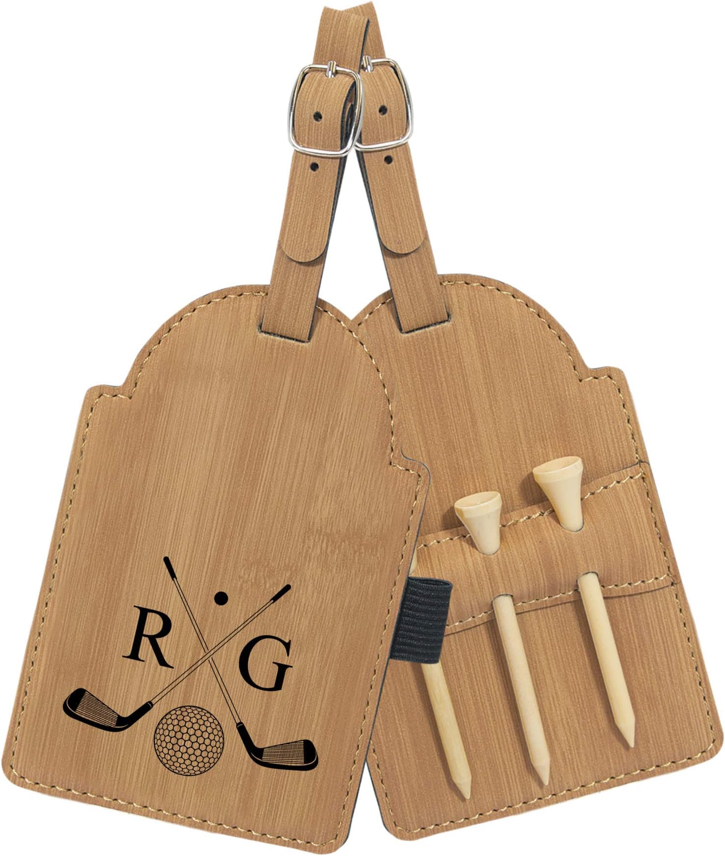 Amazon.com: Personalized Engraved Golf Bag Tag with Tees - Customized ...