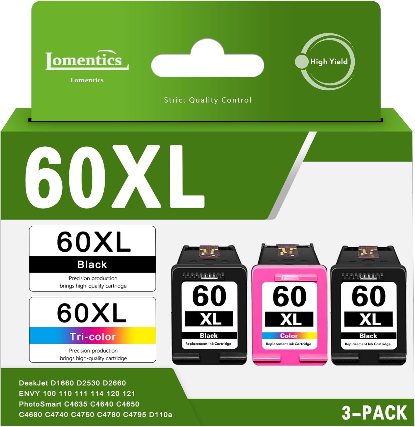 Amazon.com: HP 60 Black/Tri-color Ink Cartridges (2-pack) | Works with ...