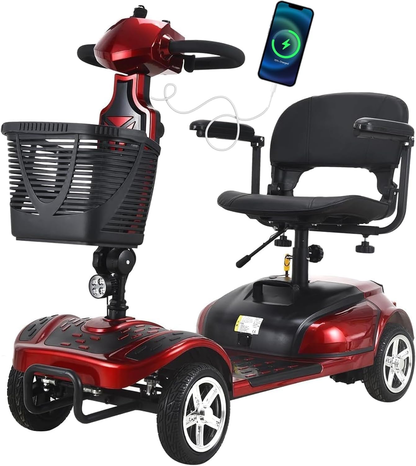 Amazon.com: Heavy Duty 4 Wheel Mobility Scooters for Seniors & Adults ...