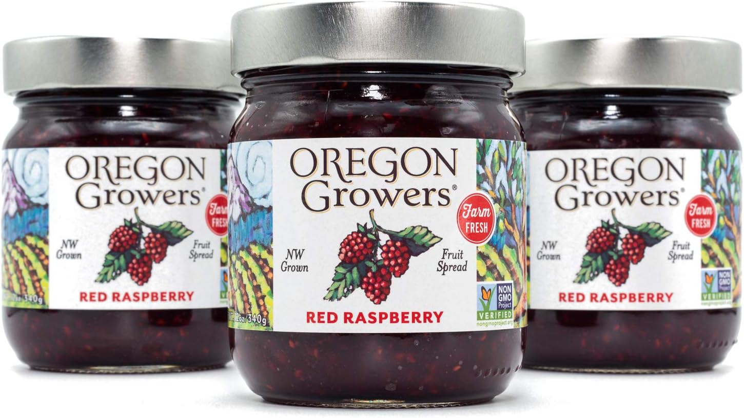 Amazon.com: Oregon Growers Red Raspberry Fruit Spread - Organic ...