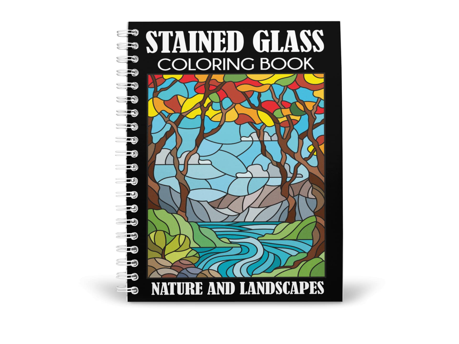 Stained Glass Coloring Book: Nature and Landscapes: Creative Coloring ...