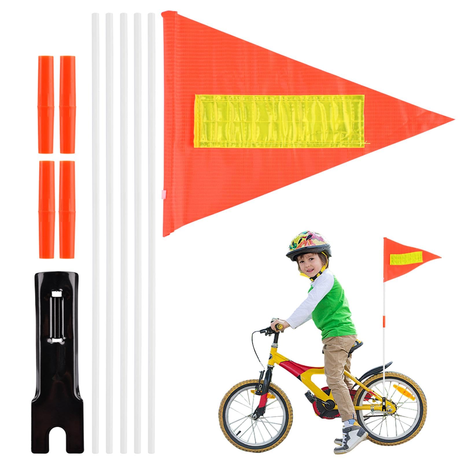 Amazon.com : Bike Flags with Pole for Safety, Bicycle Safety Flag with ...