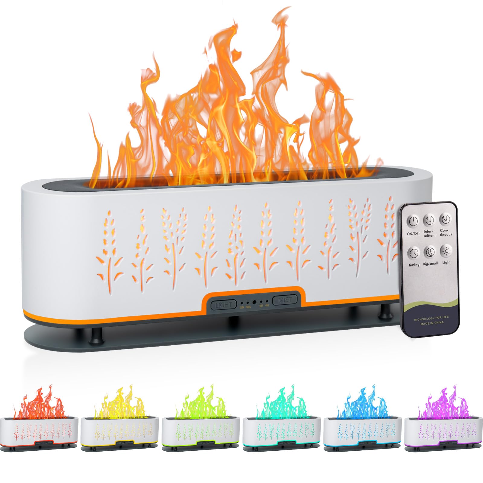 Amazon.com: Essential Oil Diffusers, Flame Air Diffuser, 200ml ...