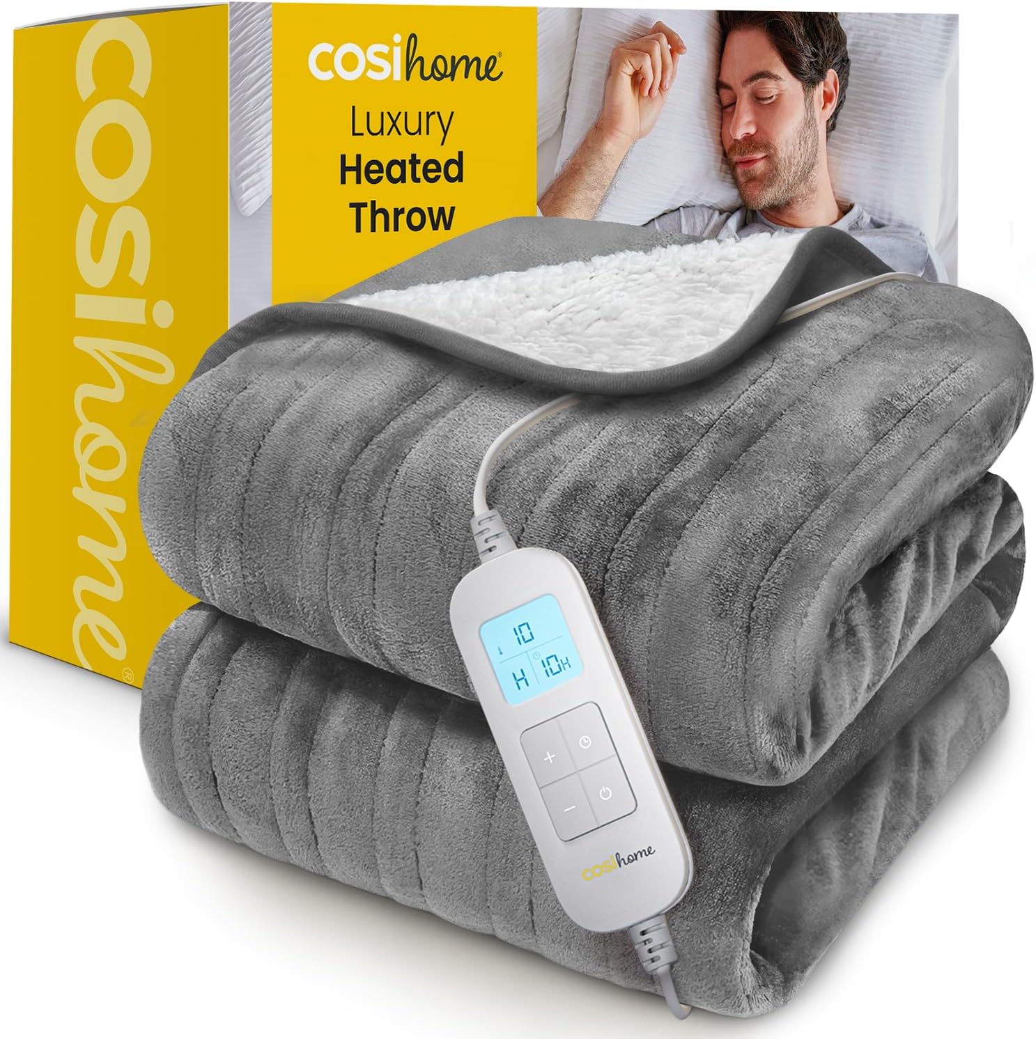 Cosi Home® Luxury Heated Throw - Electric Blanket - Extra Large Heated ...