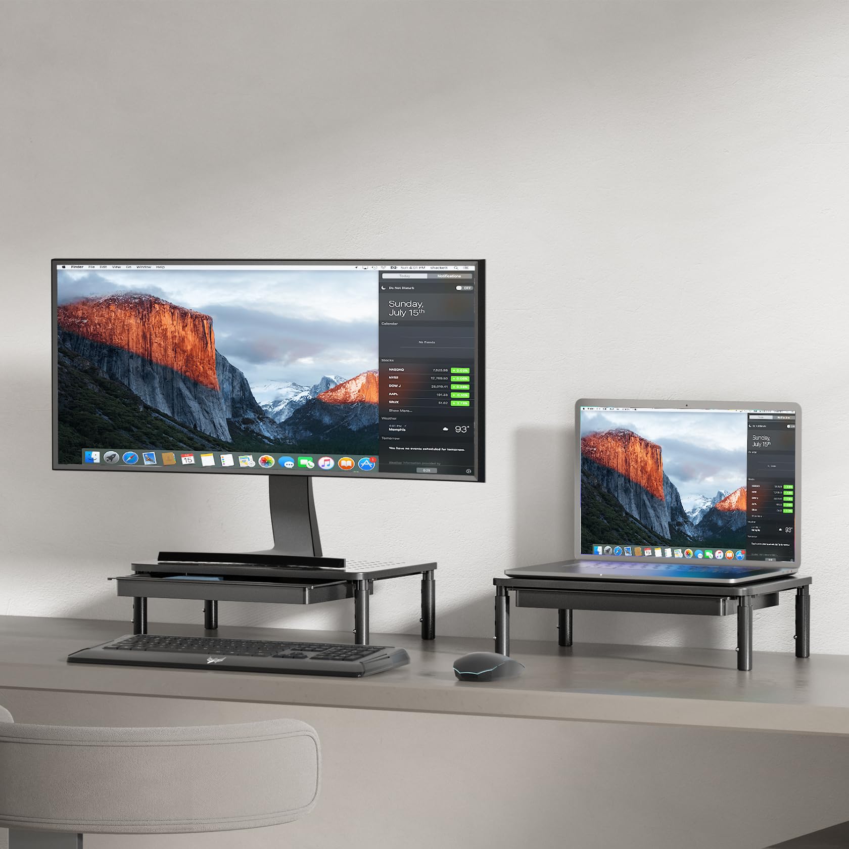 Snapklik.com : UPGRAVITY 2 Pack Monitor Stand Riser For Desk, Height ...