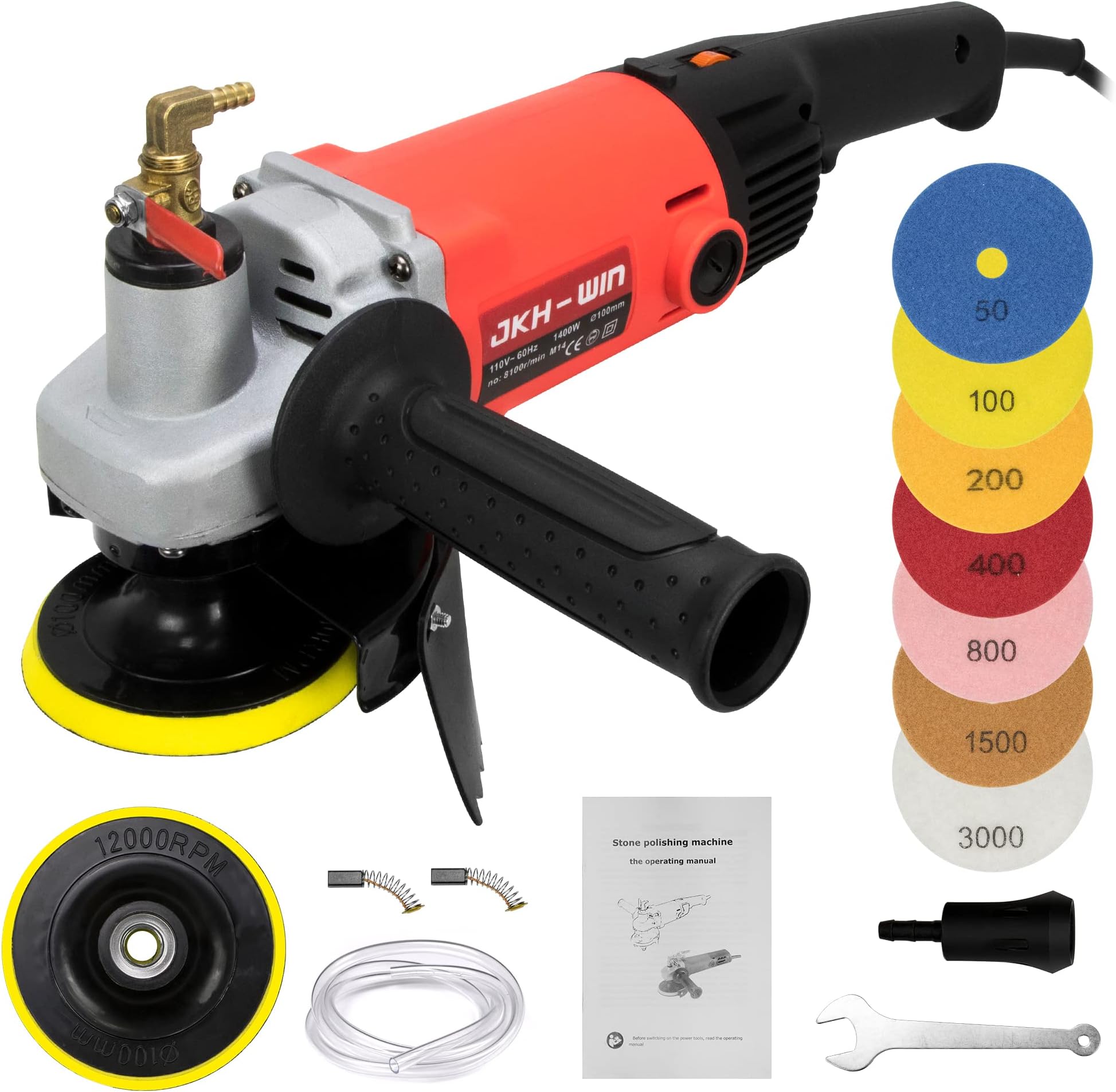 Amazon.com: Flex LW1503 Compact 5-Inch Wet Polisher with Central Water ...