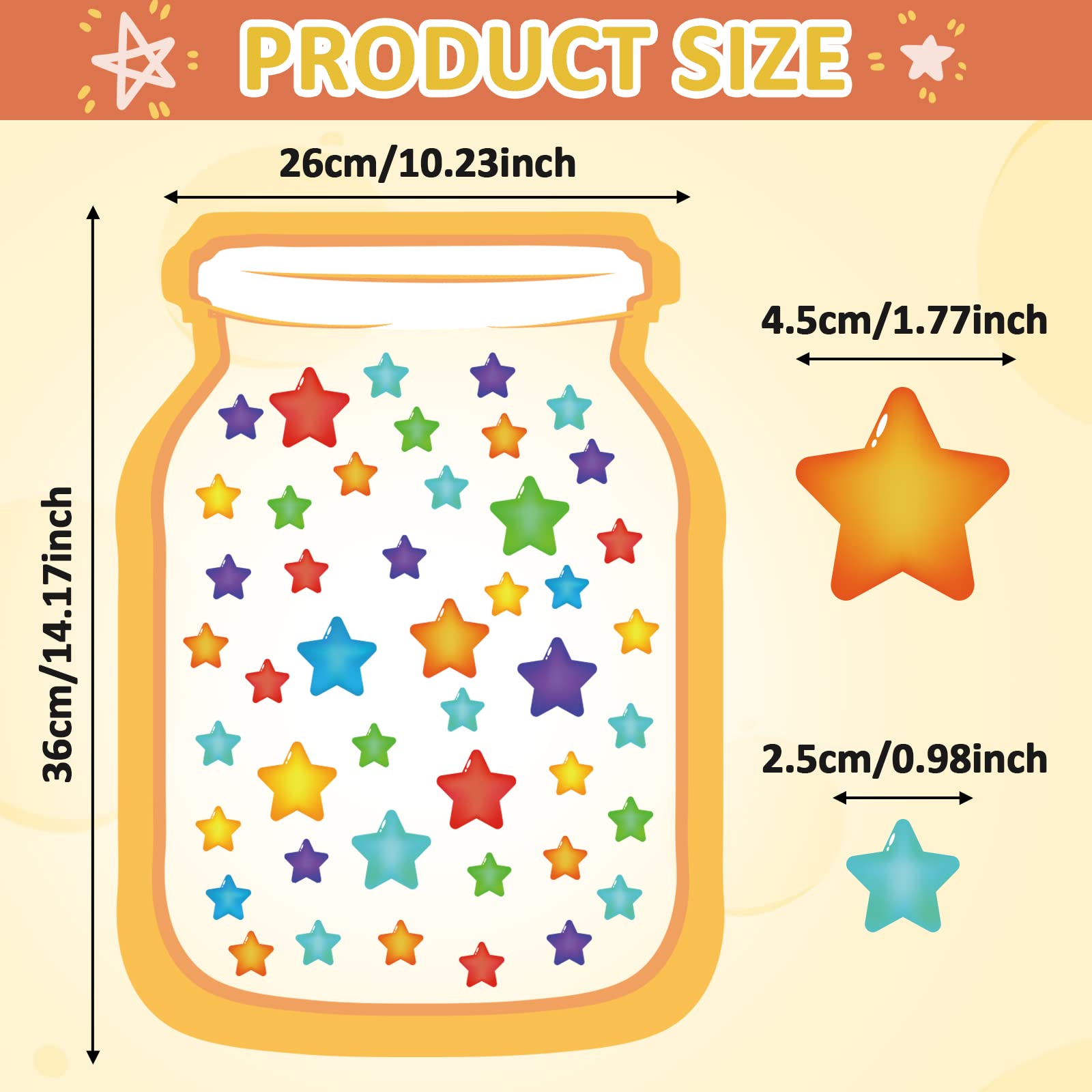 Snapklik.com : 72 Pcs Magnetic Super Star Rewards Jar Positive Behavior ...