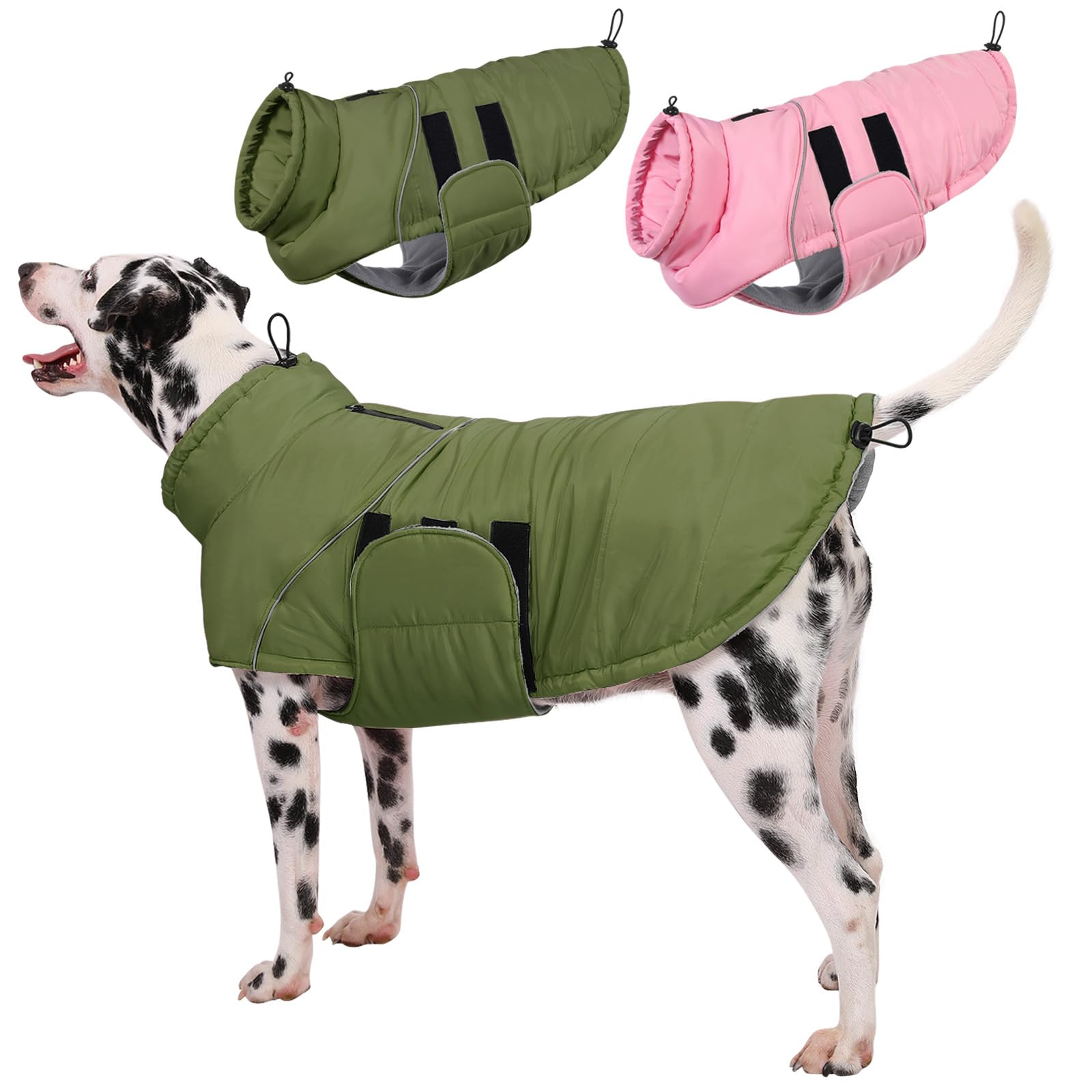 Amazon.com : ASENKU Extra Warm Dog Coat, Dog Winter Coat with Fleece ...