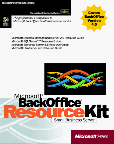 Buy Microsoft BackOffice Small Business Server 4.5 Resource Kit Book ...