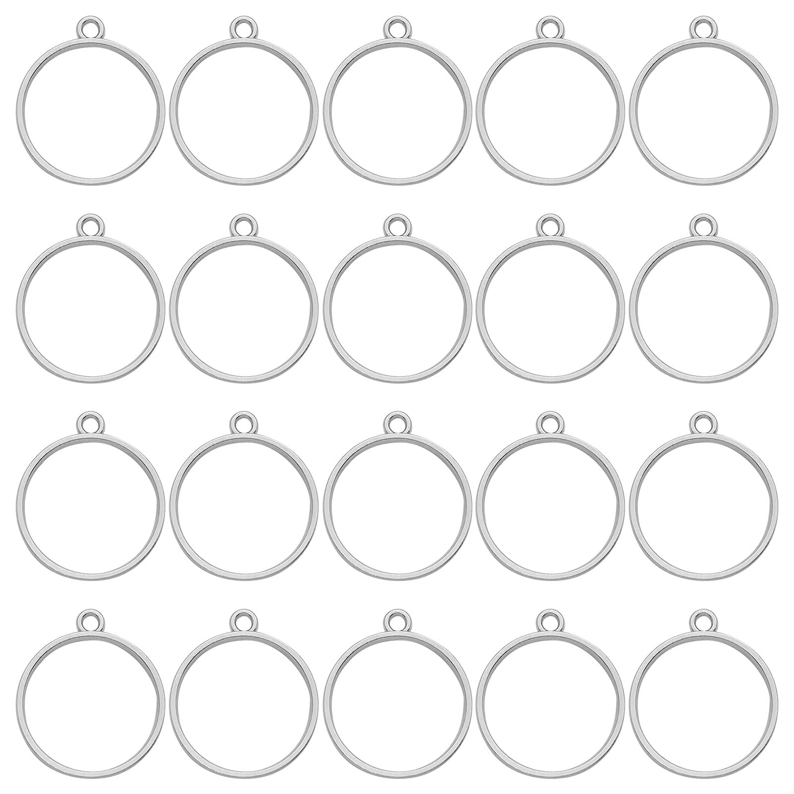 Amazon.com: 50pcs Open Bezels for Resin Round Open Back Bezel Hollow ...