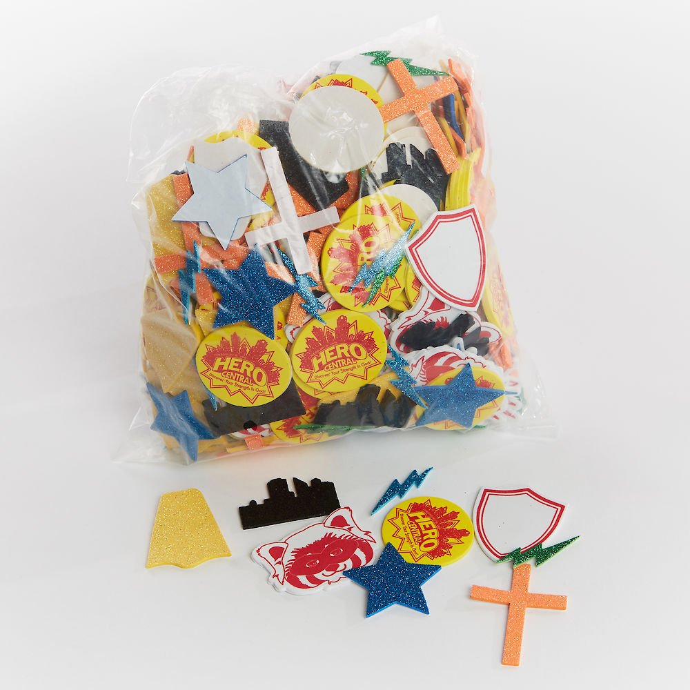 Vacation Bible School VBS Hero Central Stay Put Glitter Stickers ...