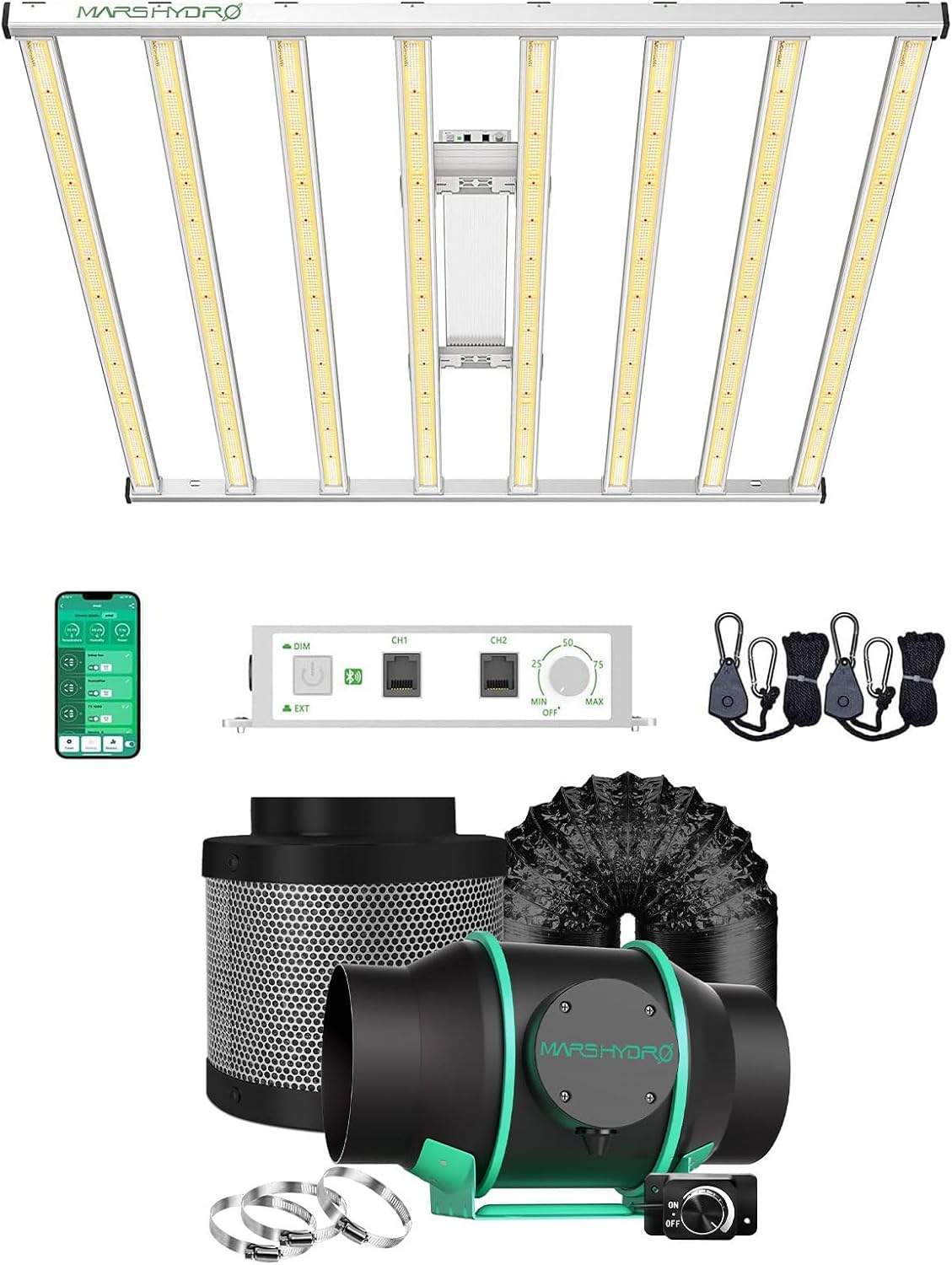 Amazon.com: MARS HYDRO 800Watt FC-E8000 LED Grow Light 5x5ft with 6 ...