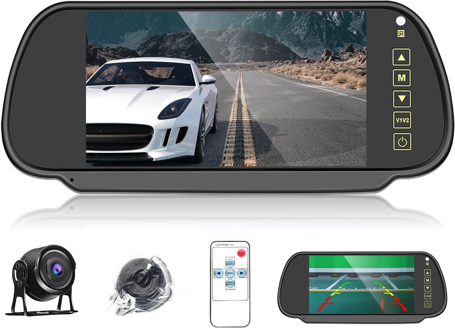 Caméra de Recul Voiture Rétroviseur pour Camping Car avec écran LCD ...