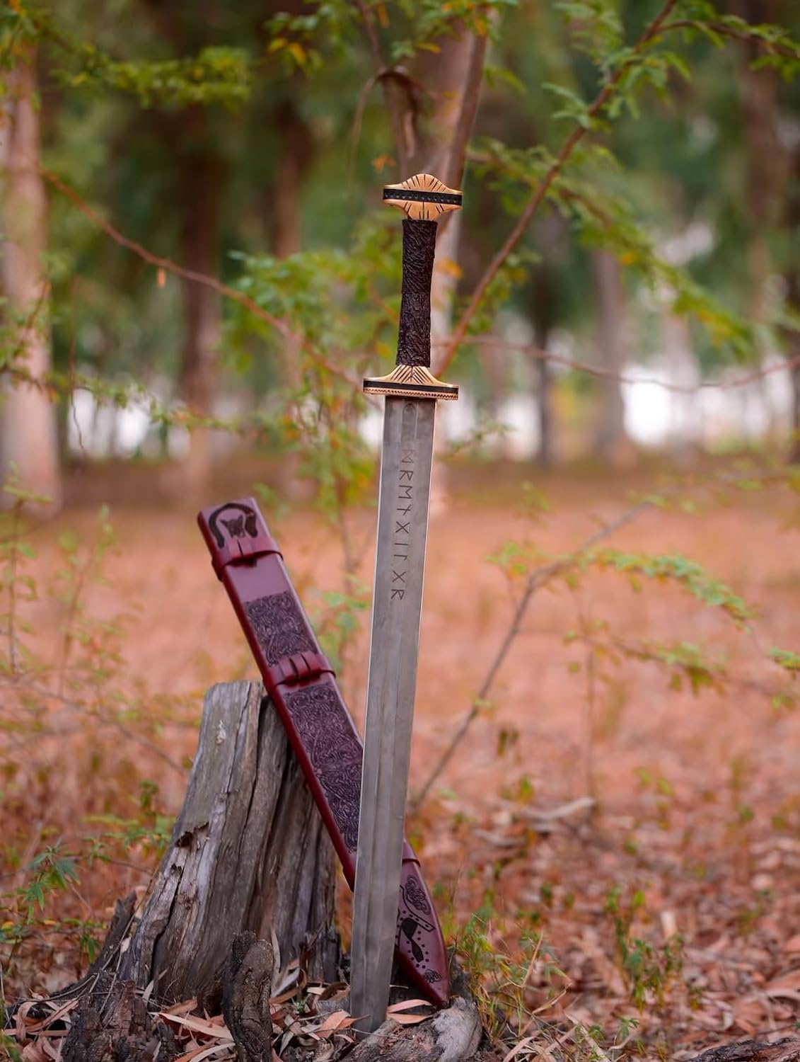 Amazon.com : 38 Inches Length | Hand Forged Custom Viking Sword ...