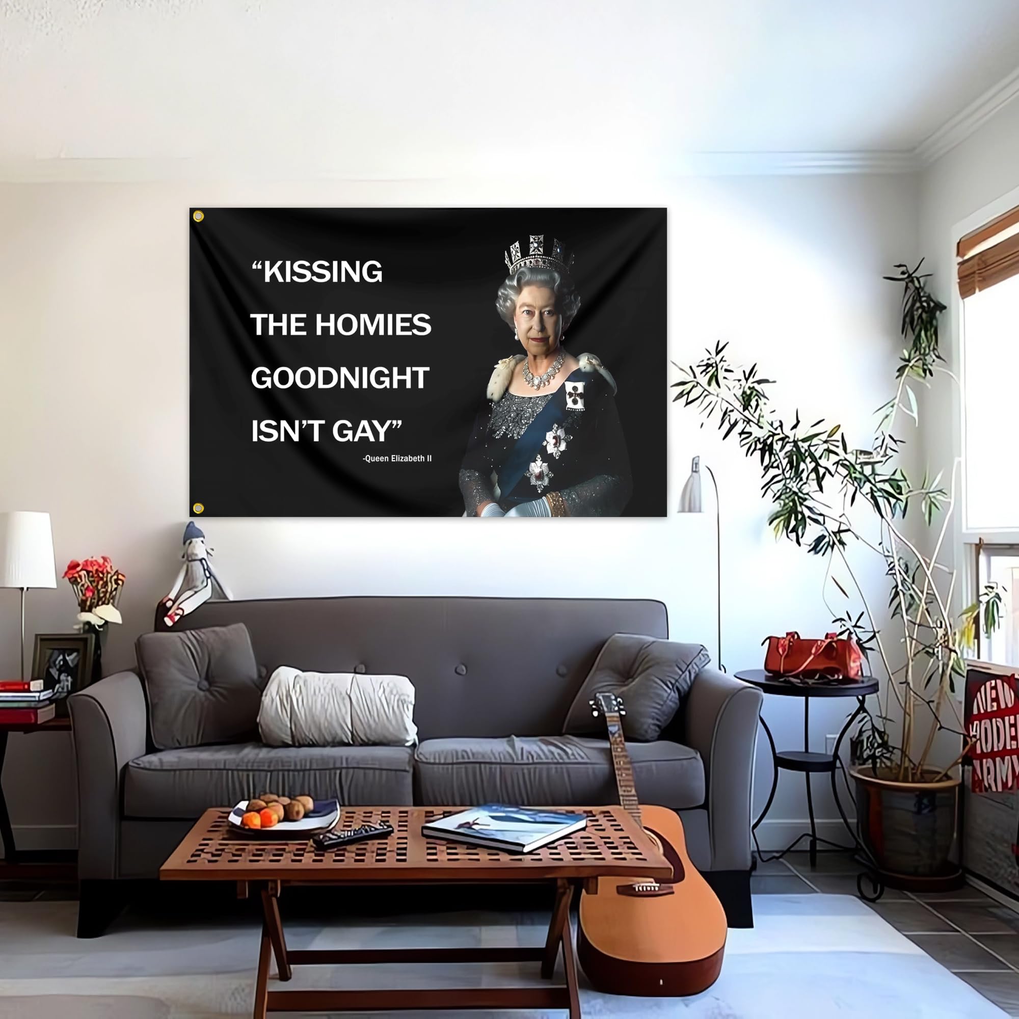 Snapklik.com : Kissing Homies Goodnight Flag 3X5 Ft Funny Memes Man ...