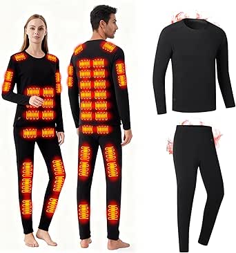 YZHFFHLF Heated Thermals Underwear Men Women: 42 Heating Zones Electric ...