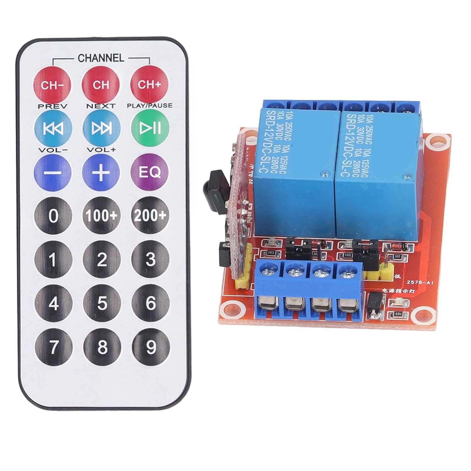 Infrared Remote Control Relay, Remote Control Relay Module 2 Channel ...
