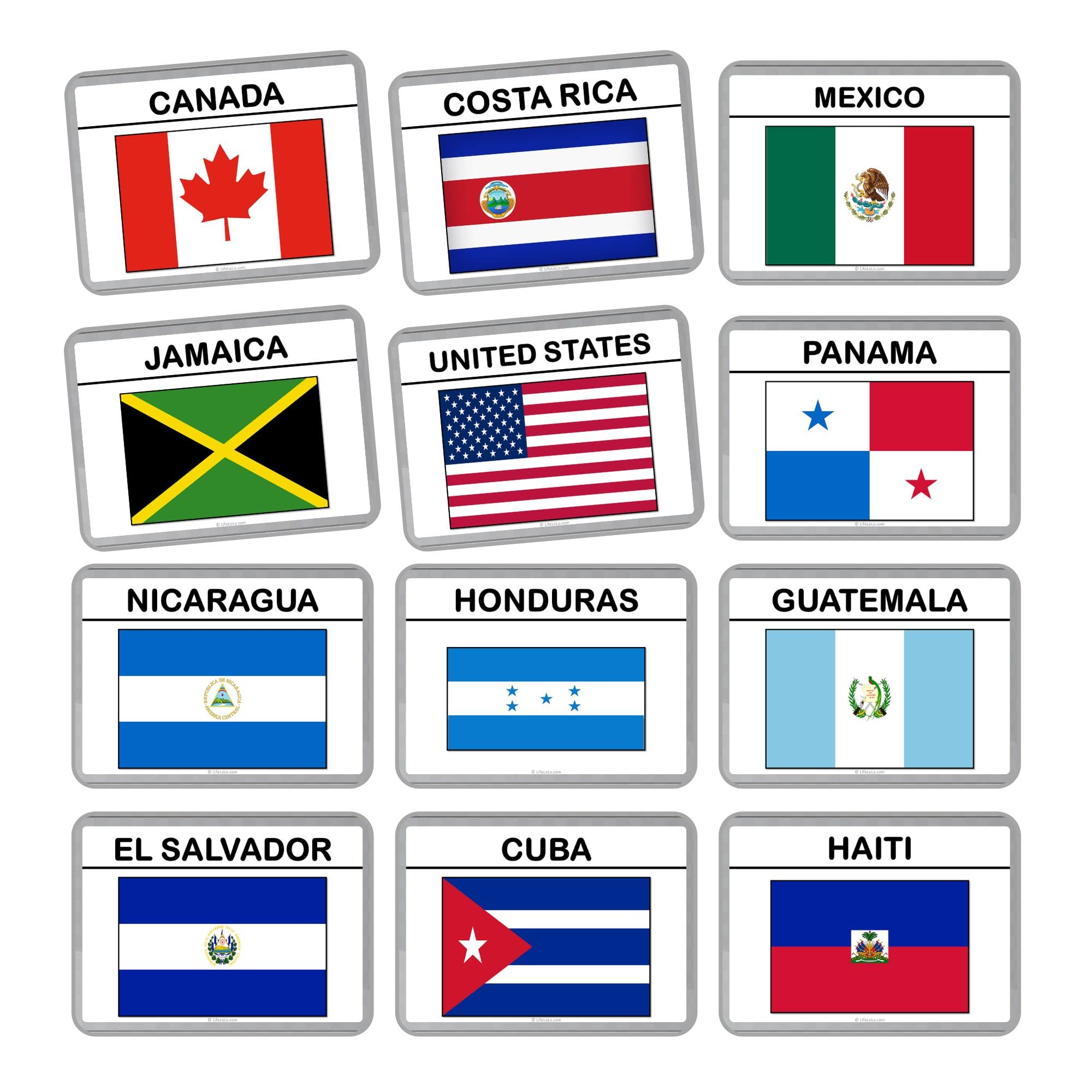 Flags Flash Cards Montessori Cards Laminated Flash Cards National Flags ...