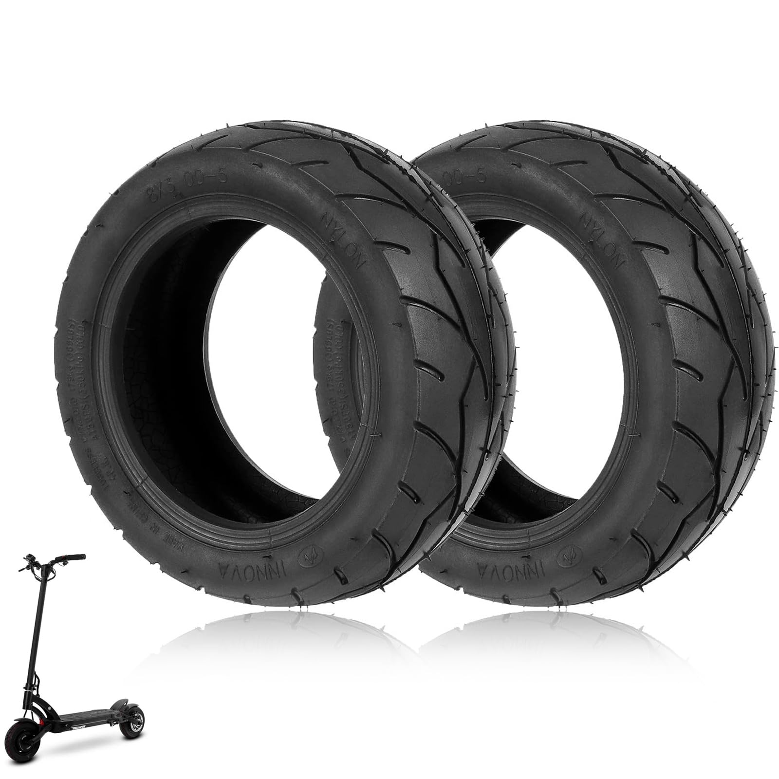 RidTianTek 8x3.00-5 Tire 8 inch Tubeless Tire for Kaabo Mantis 8/Pro ...