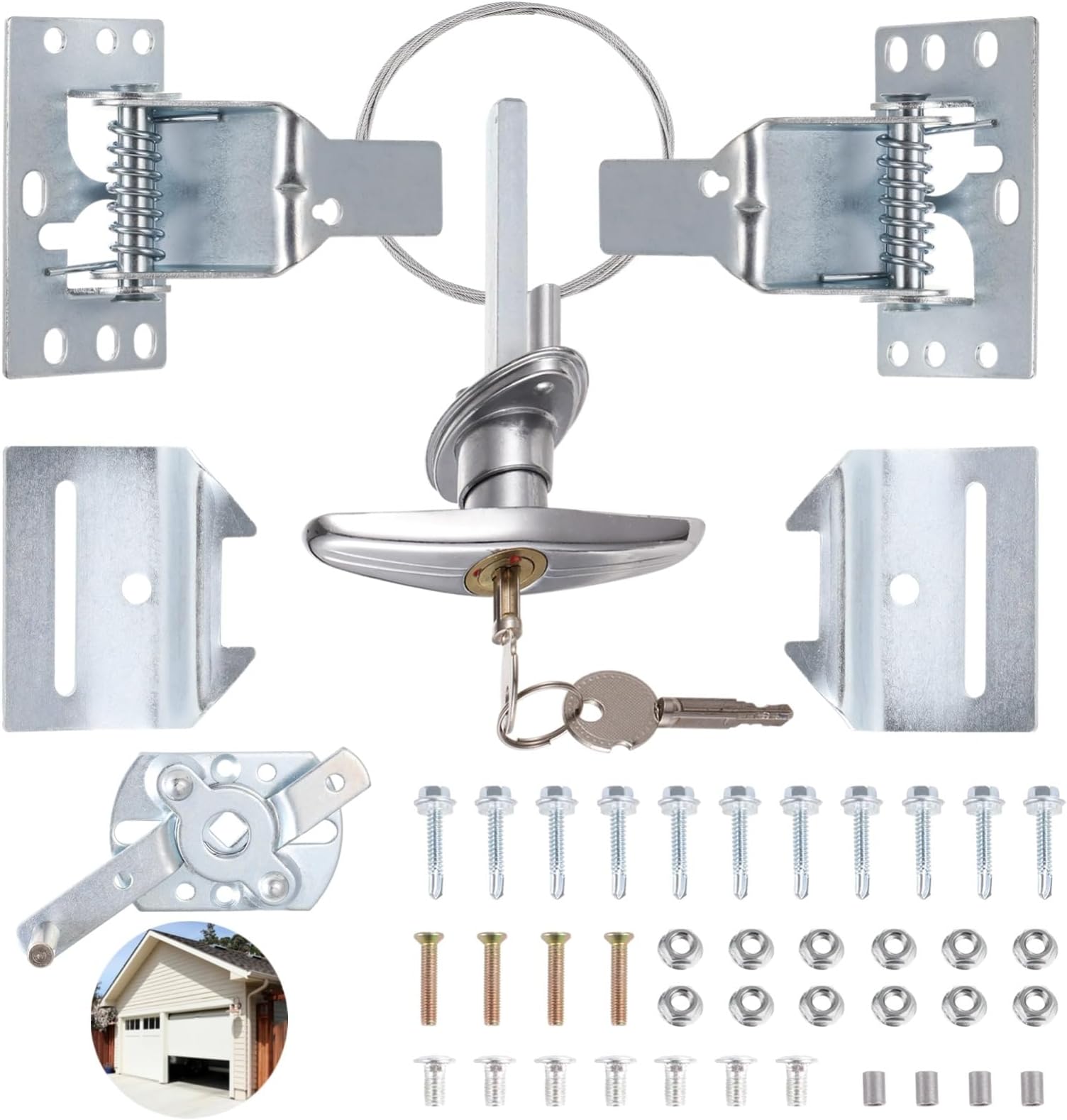 Amazon.com: Universal Garage Door Lock Kit, Garage Door T-Handle Lock ...
