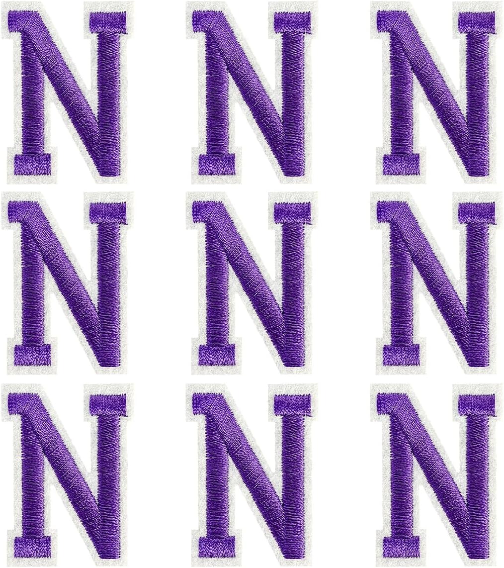 Amazon.com: GYGYL Iron on Letters Patches, 9Pcs of 2 Inch Purple Letter ...