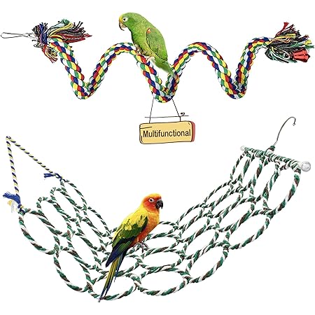 Amazon.com : 3 Pieces Bird Rat Climbing Rope Net Toy for Cage Bird Rope ...