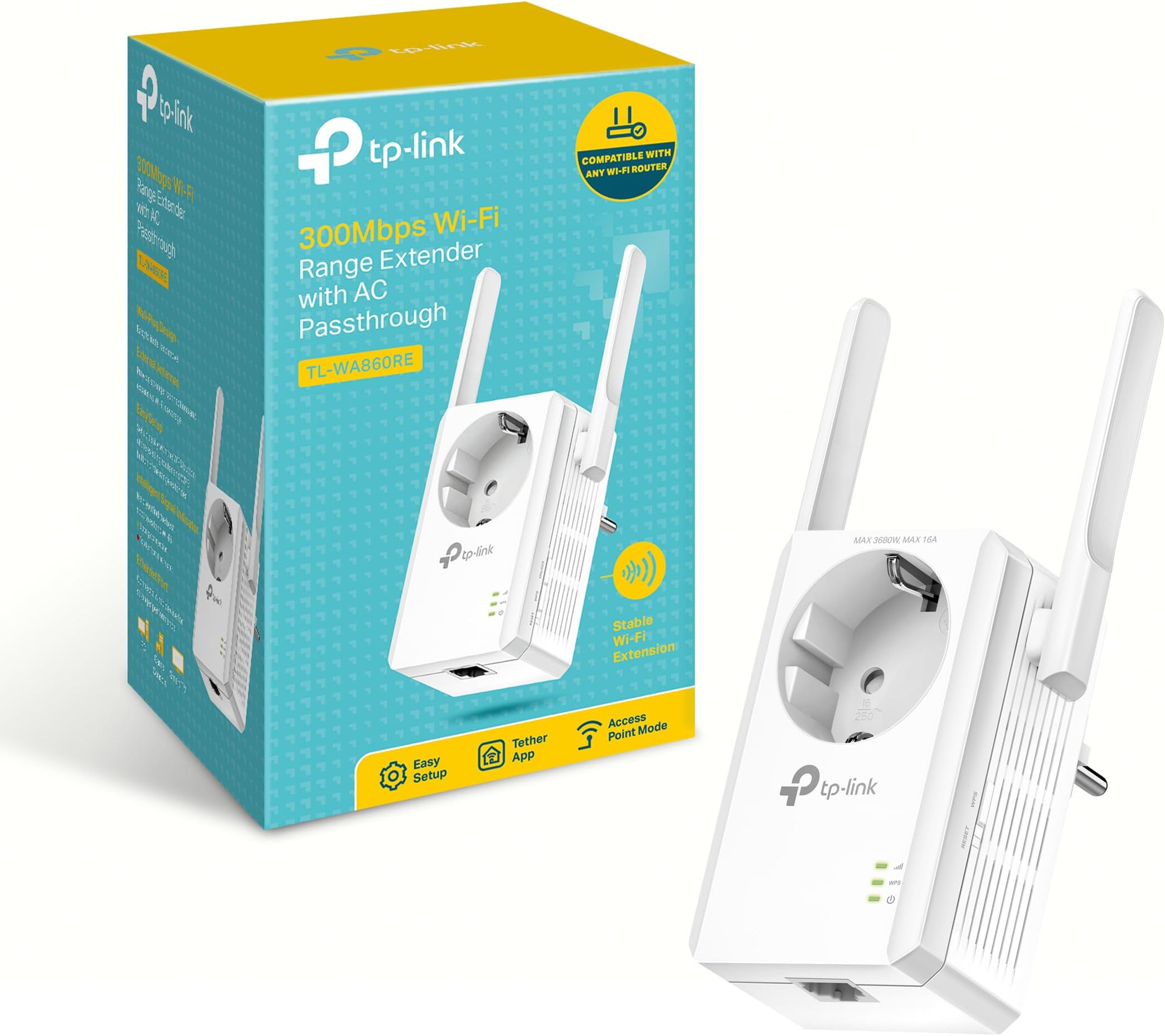 TP-Link TL-WA860RE WLAN Repeater mit Steckdose weiß: Amazon.de ...