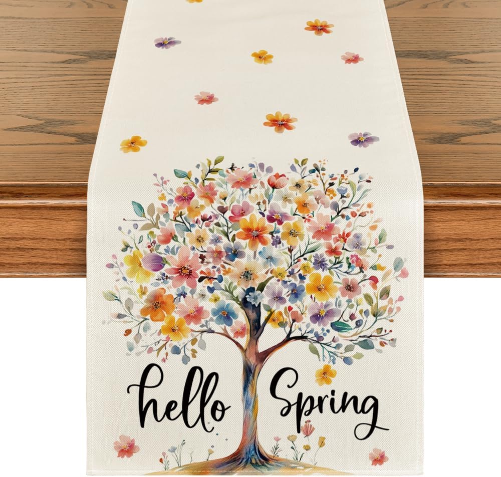 Amazon.com: Artoid Mode Bloom Flower Tree 210 GSM Hello Spring Table ...