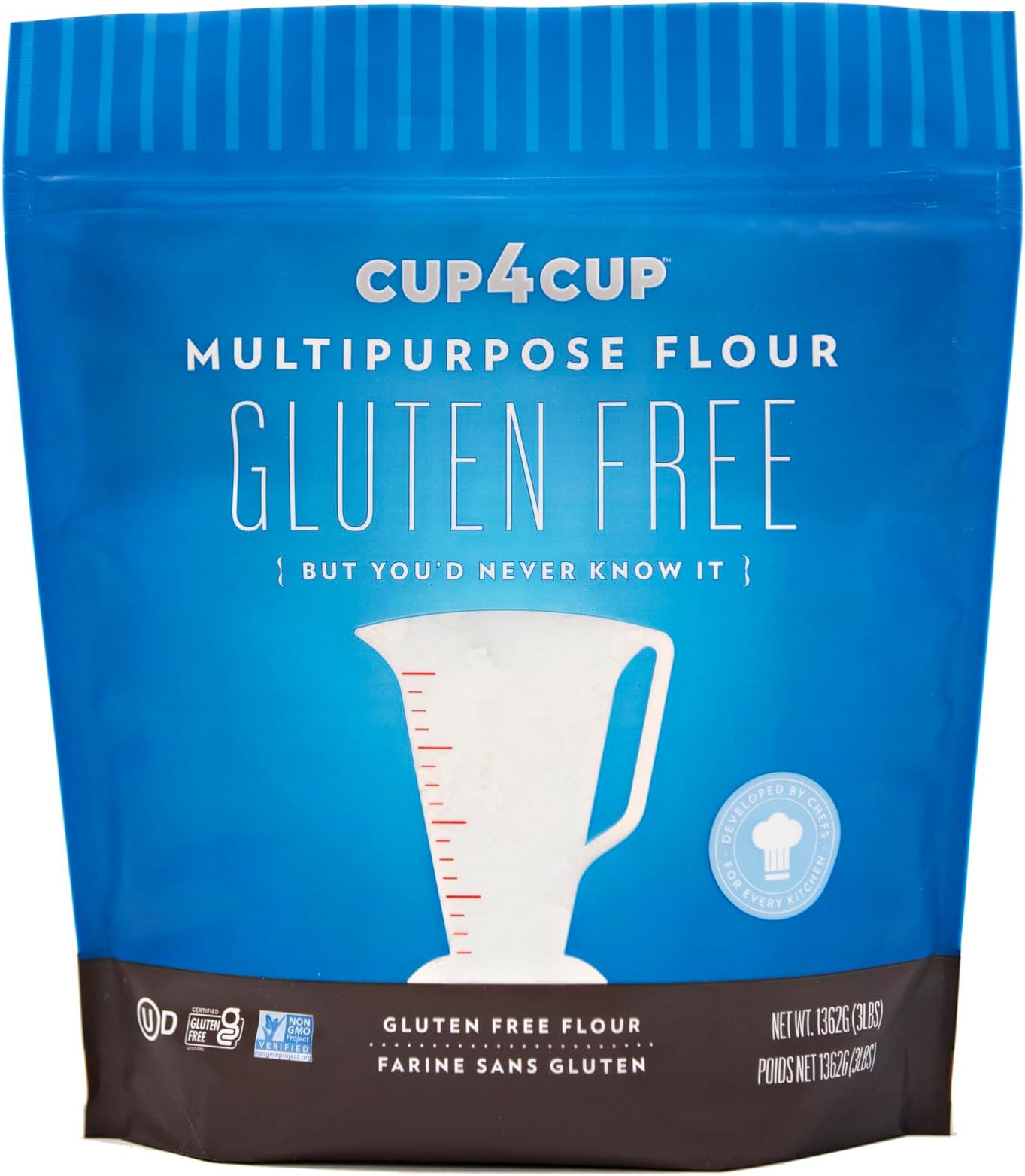 Amazon.com : Cup4Cup Multipurpose Flour, 3 Pounds, Certified Gluten ...