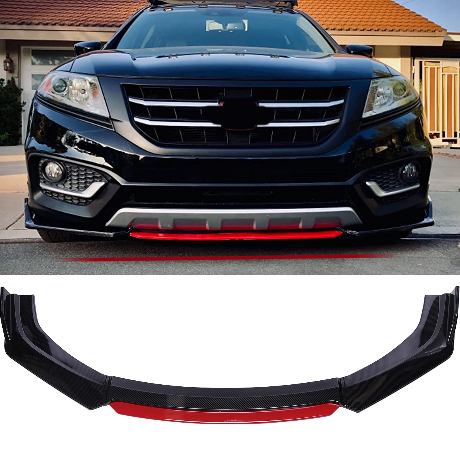 Buy 4Pcs Universal Front Bumper Lip Body Kit ABS Glossy Black Front Lip ...