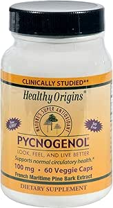 Amazon.com: Healthy Origins Pycnogenol - 100 mg - 60 Vegetarian ...