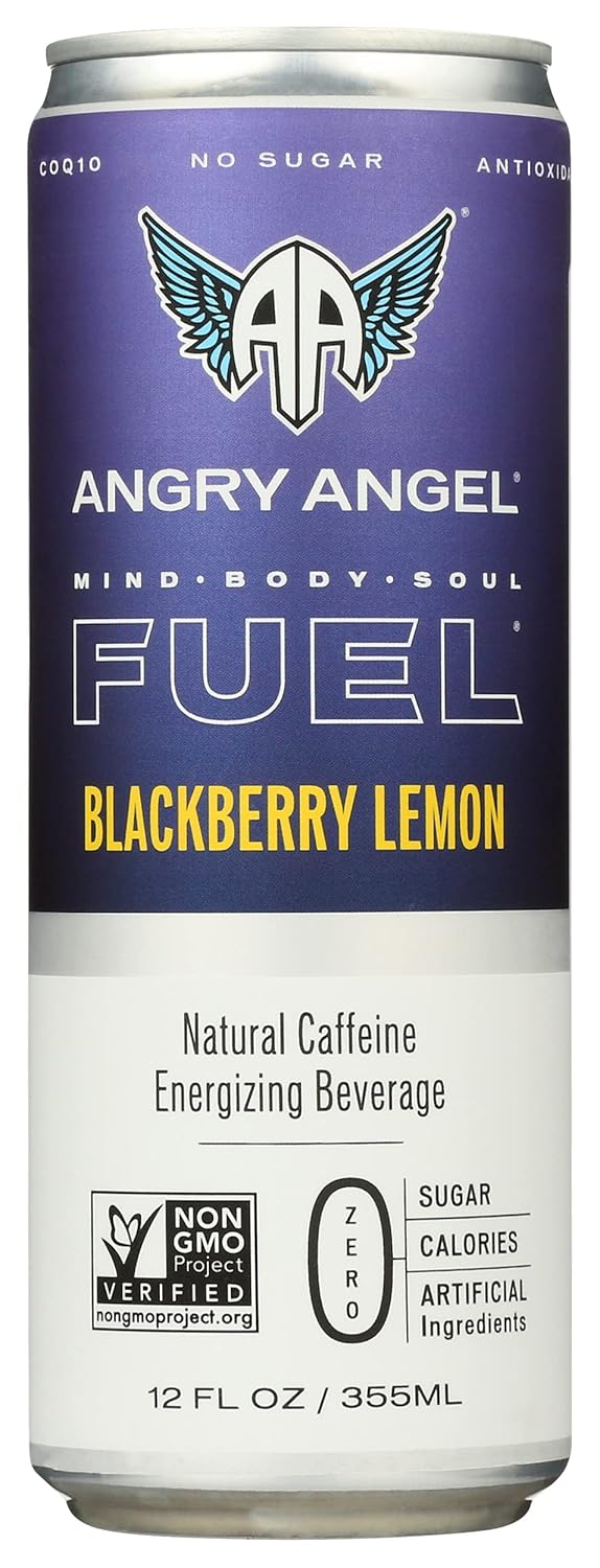 Amazon.com : Angry Angel, Drink Energy Blackberry Lemon, 12 Fl Oz ...