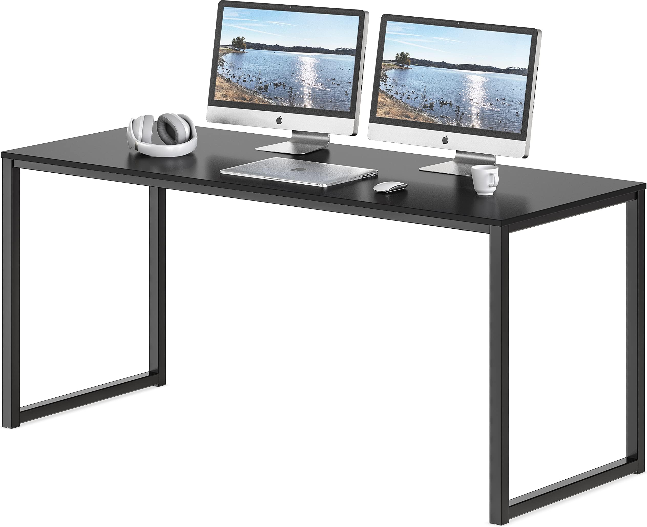 Amazon.com: KYNEULIFE Computer Desk with Shelves,The Bookshelf is 9.5 ...