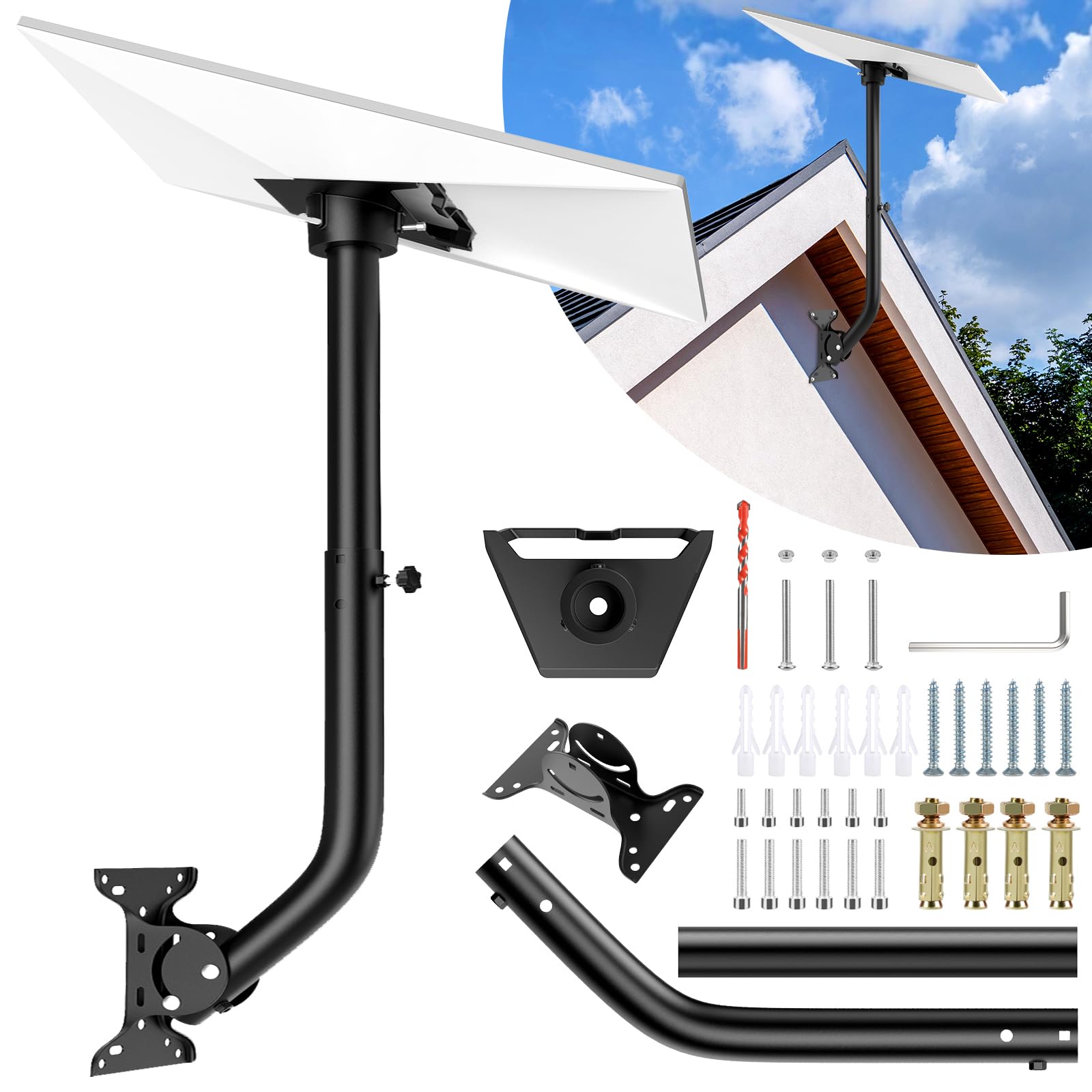 Adjustable Starlink Gen 3 Mount with Extendable Pipe, Adapter, Screws ...