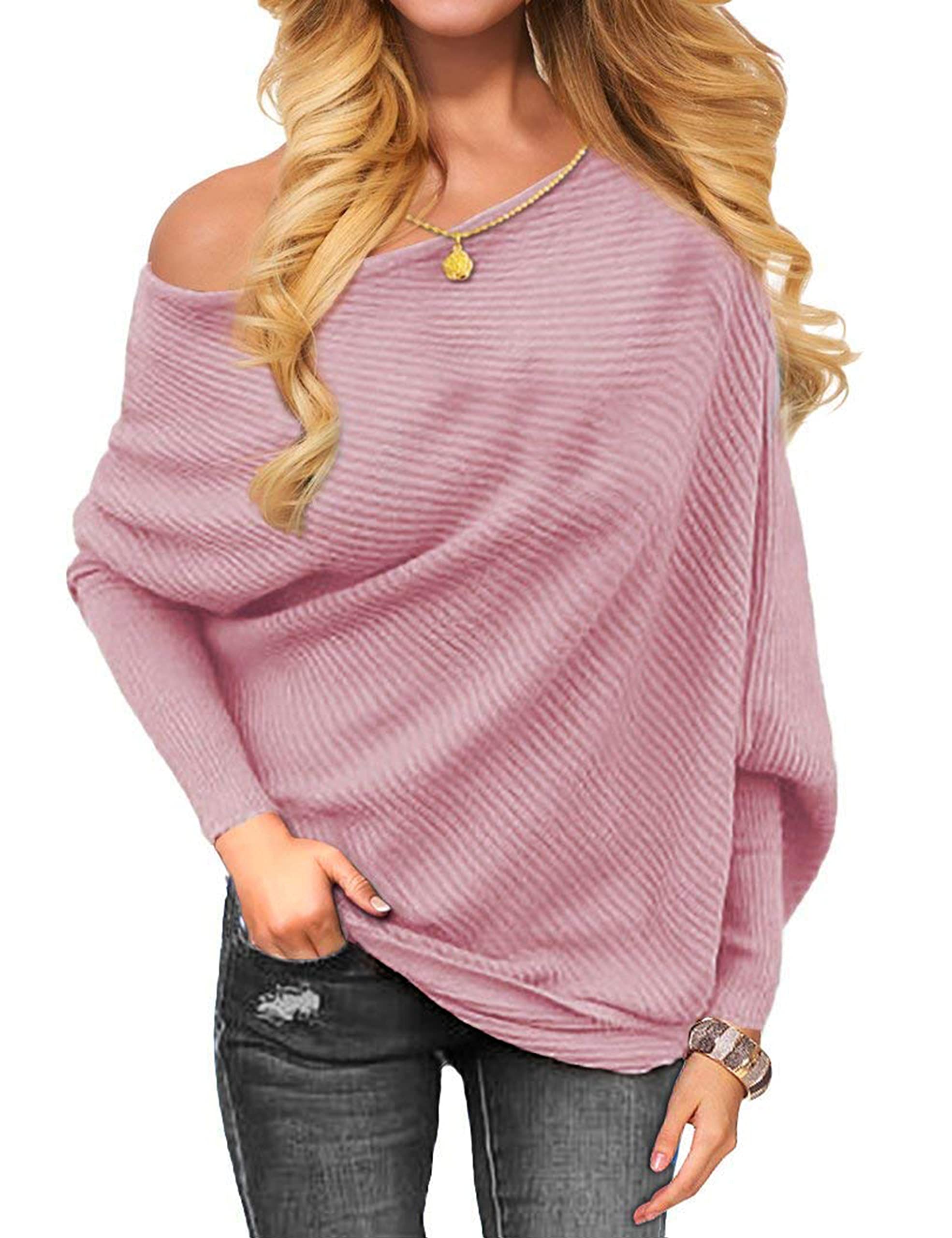 OmicGot Women's Off The Shoulder Sweater Pullover Tops Fashion Sweatshirts for Women Tops, Baby ...